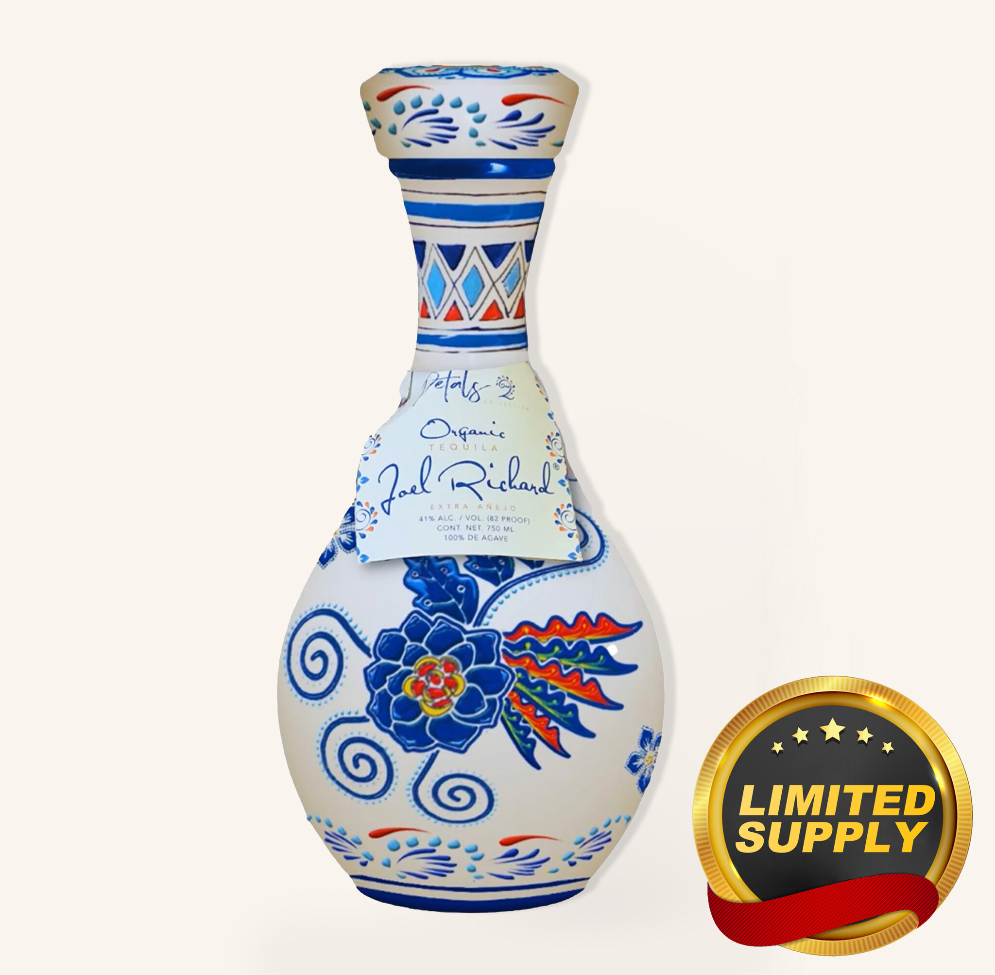 Joel Richard Petals Edition #2 Ceramic Organic Extra Añejo Tequila - Uncle Fossil Wine&Spirits