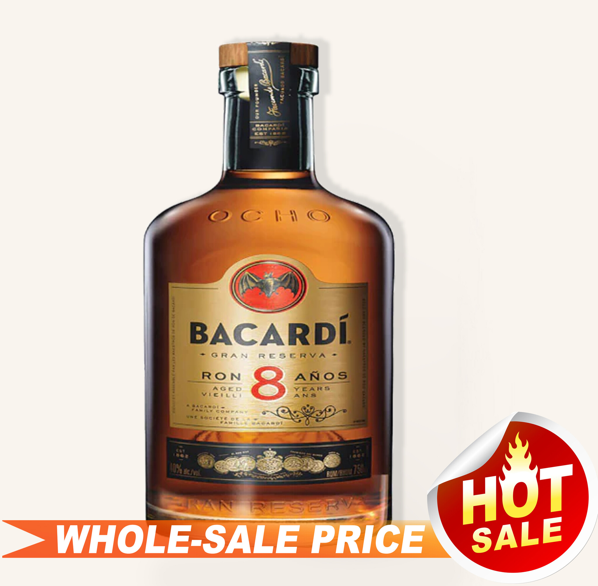 Bacardí 8 Yr Aged Rum Rare Gold Reserva 750ml $24 - Uncle Fossil Wine ...