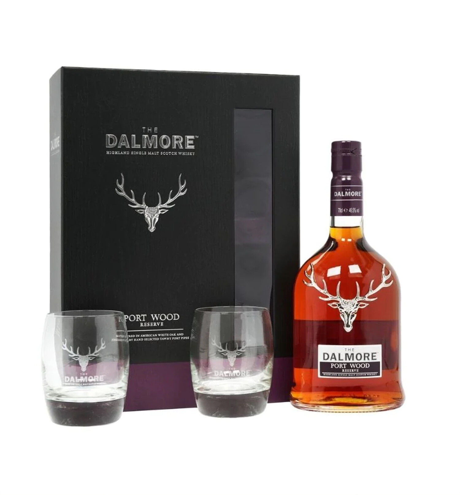 Dalmore Single Malt Scotch Port Wood Reserve Gift w/ 2 Glasses $99 ...