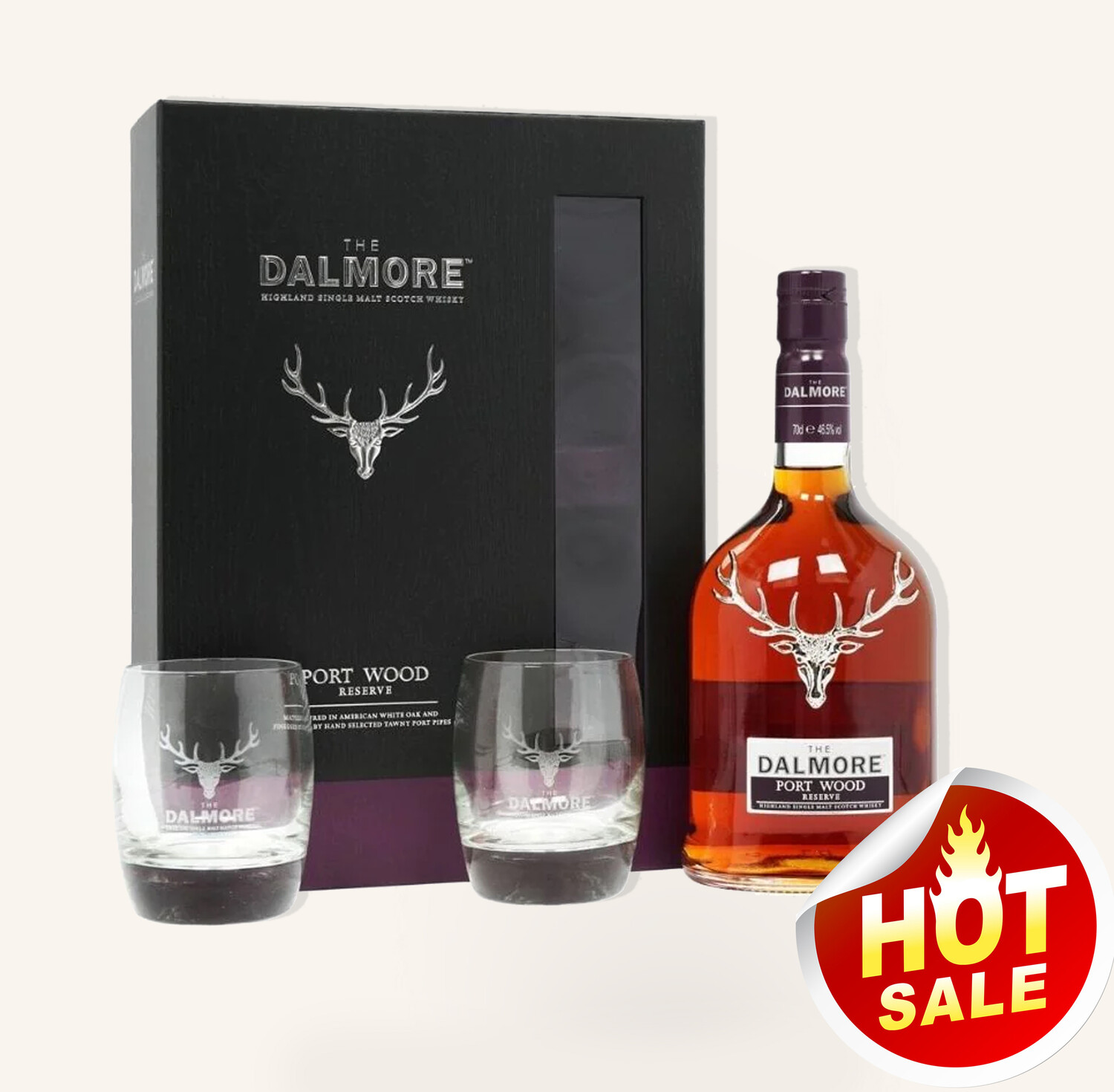 Dalmore Single Malt Scotch Port Wood Reserve Gift w/ 2 Glasses $99 ...