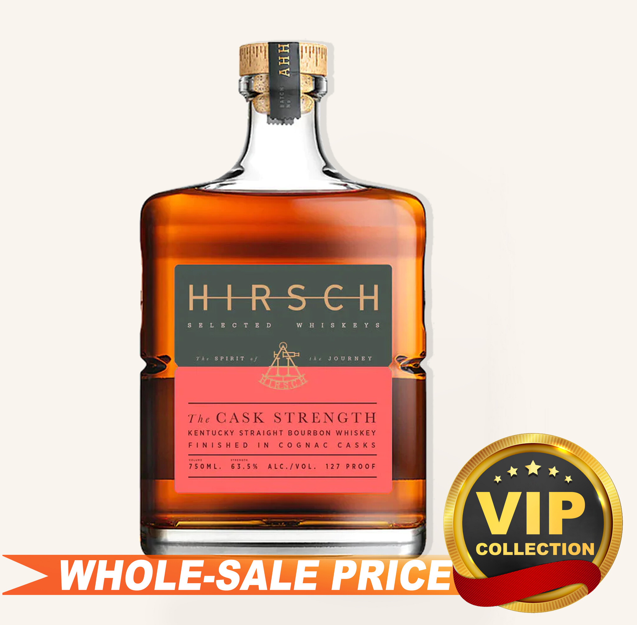 Hirsch Straight Bourbon The Cask Strength 63.5% 750ml $189 - Uncle ...