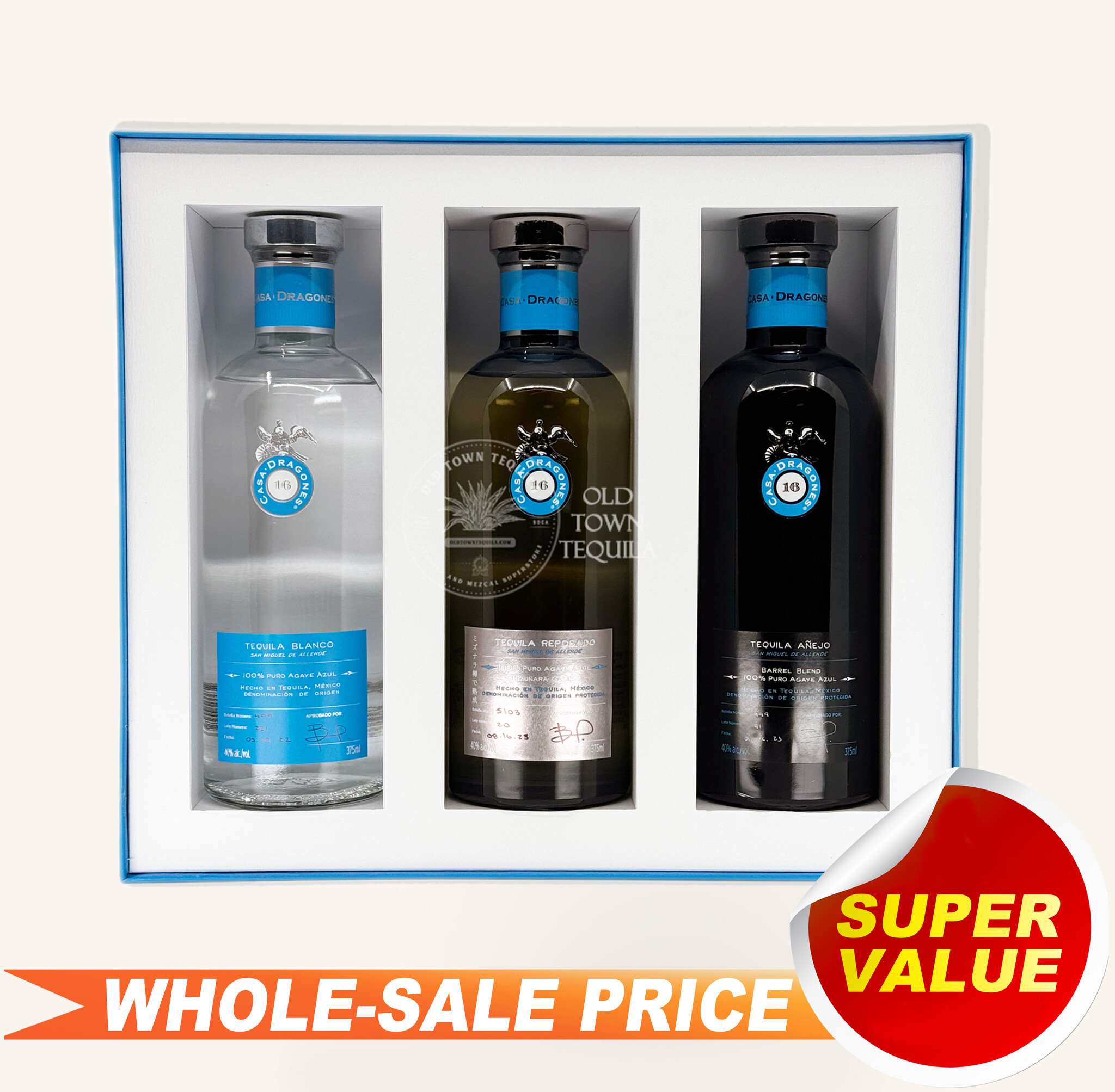 Casa Dragones Tequila Set Combo Blanco, Anejo, Reposado 375ml $195 ...