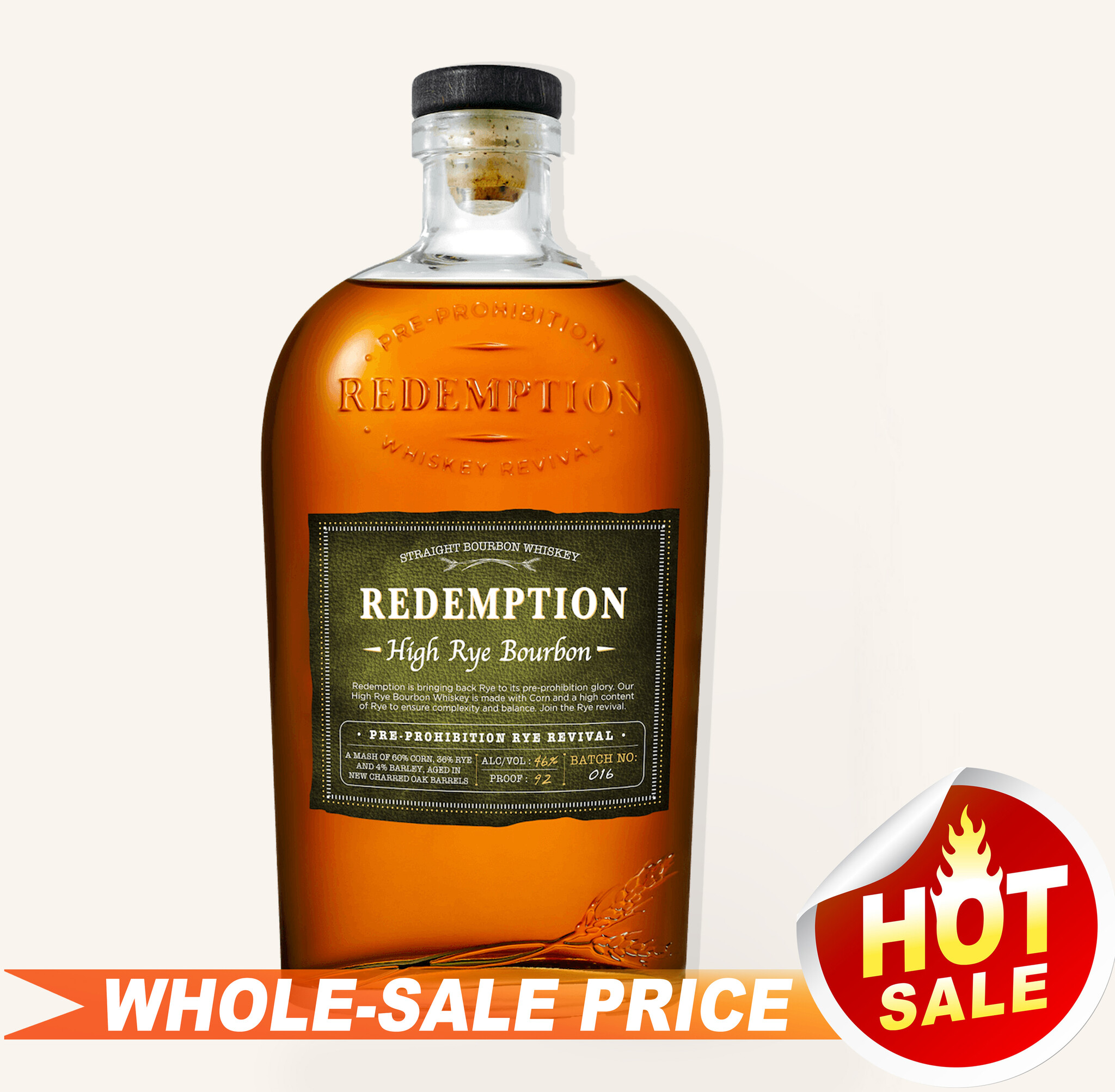 Redemption High Rye Bourbon High Rye 750ml $23 - Uncle Fossil Wine&Spirits