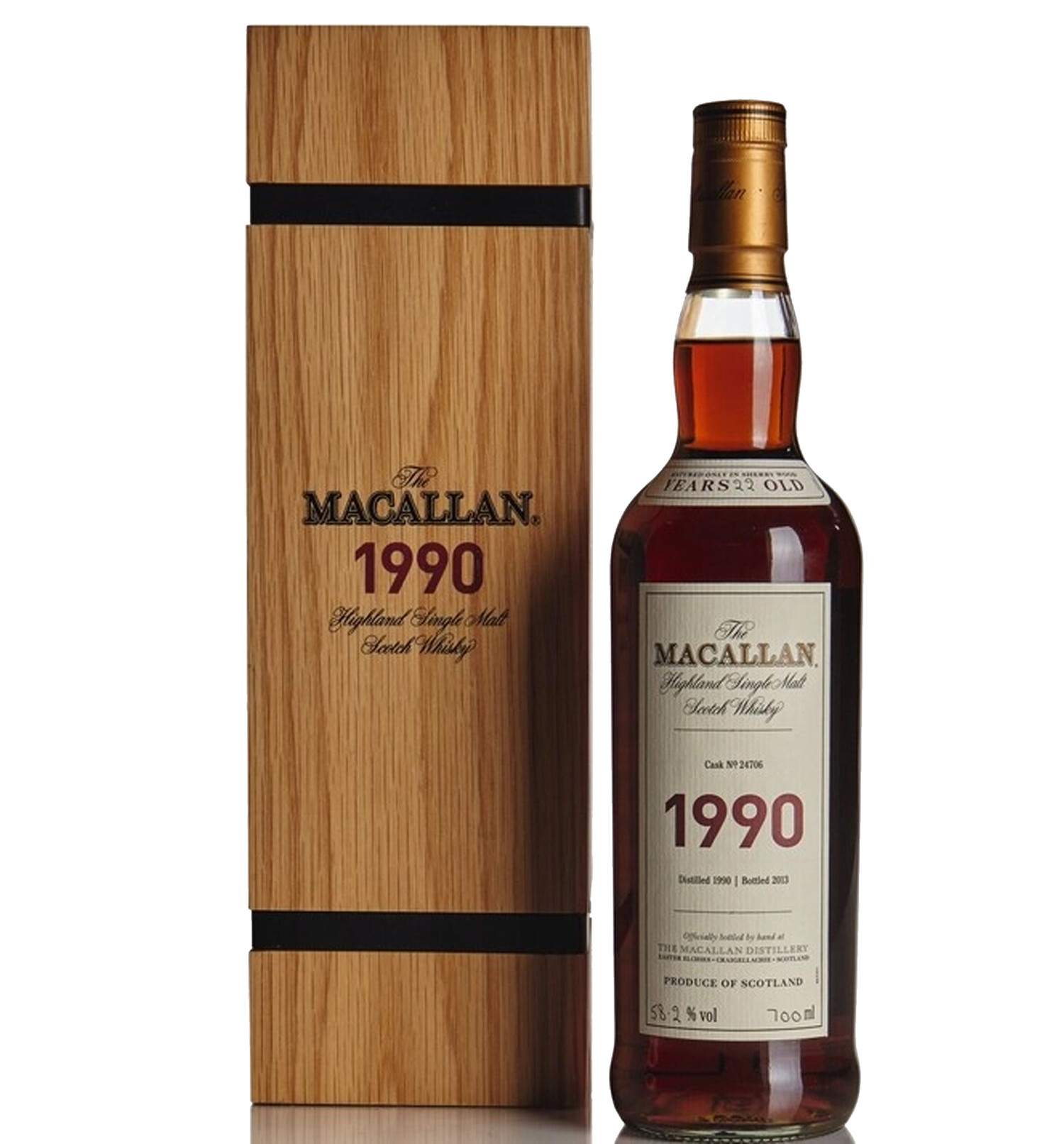The Macallan Fine & Rare Vintage Single Malt Scotch Whisky 1990 $13489 ...