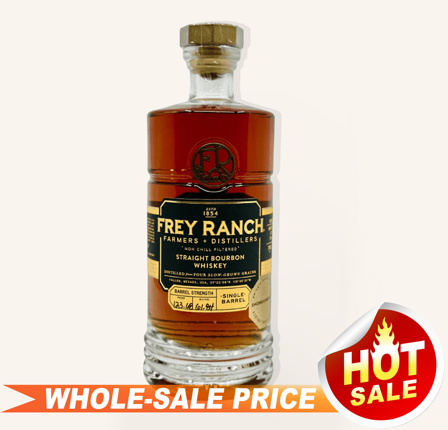 Frey Ranch Straight Bourbon Single Barrel Barrel Strength $86 - Uncle ...