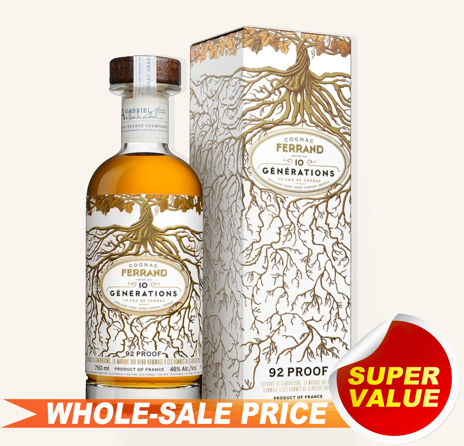 Ferrand Grande Champagne Cognac 10 Generations 92 proof $56 - Uncle ...