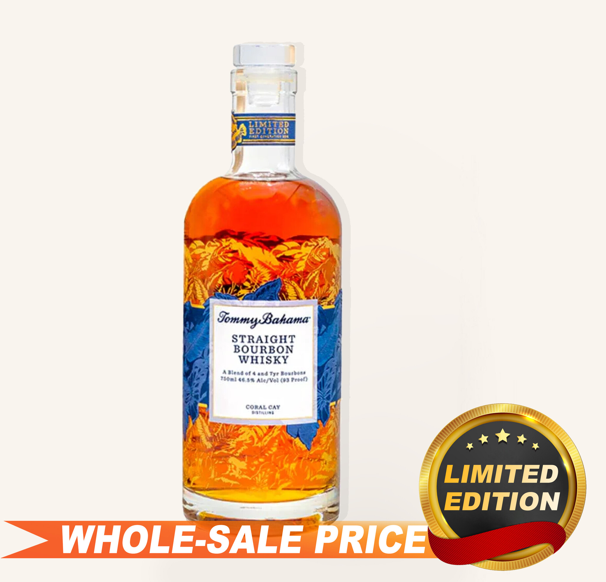 Tommy Bahama Limited Edition Bourbon Whiskey 750ml $106 - Uncle Fossil ...