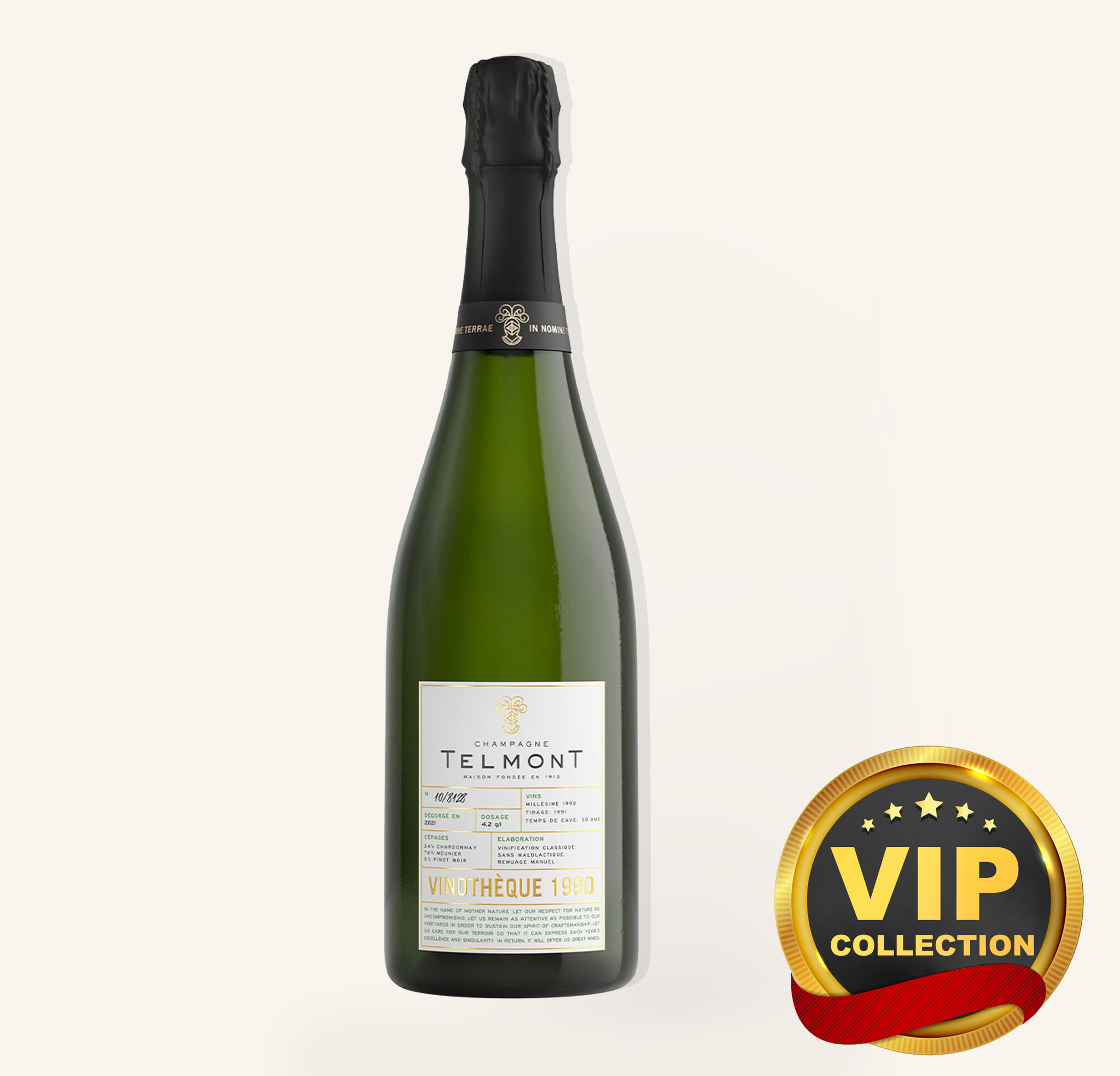 Champagne Telmont Vinotheque 1990 750ml $429 - Uncle Fossil Wine&Spirits