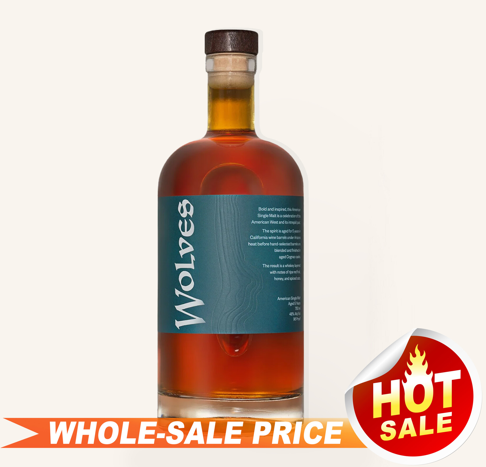Wolves American Single Malt 5 Yrs Whiskey 750ml $81 - Uncle Fossil Wine ...