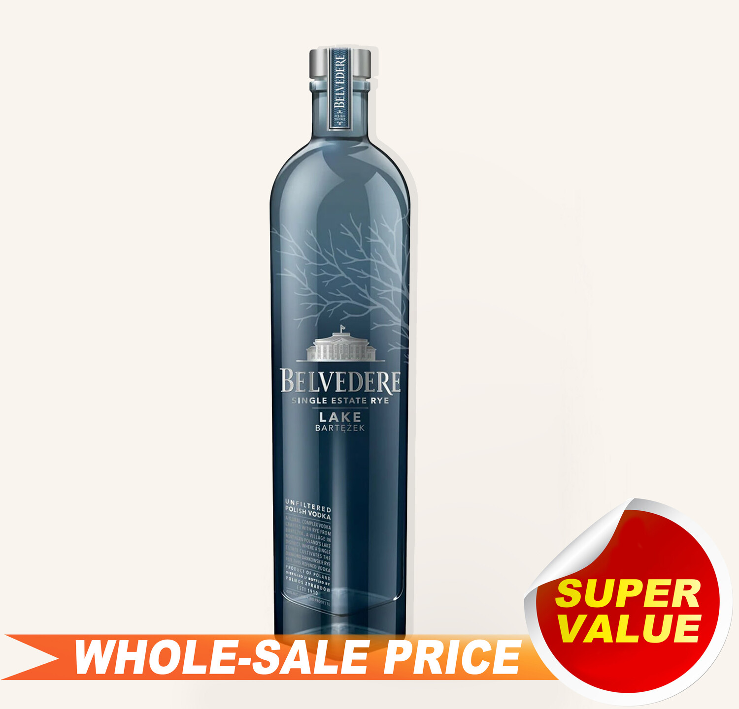 Belvedere Single Estate Rye Lake Bartezek Vodka 750ml $33 - Uncle ...