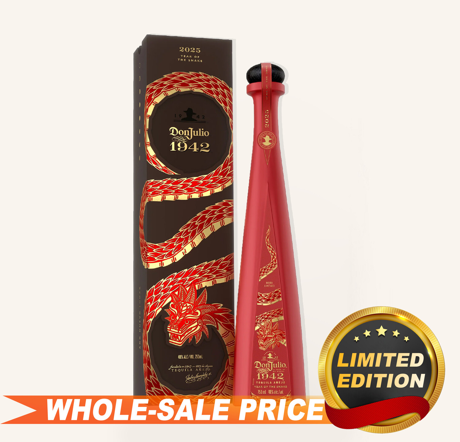 Don Julio 1942 Year of the Snake 2025 Tequila Anejo 750ml $195 - Uncle ...