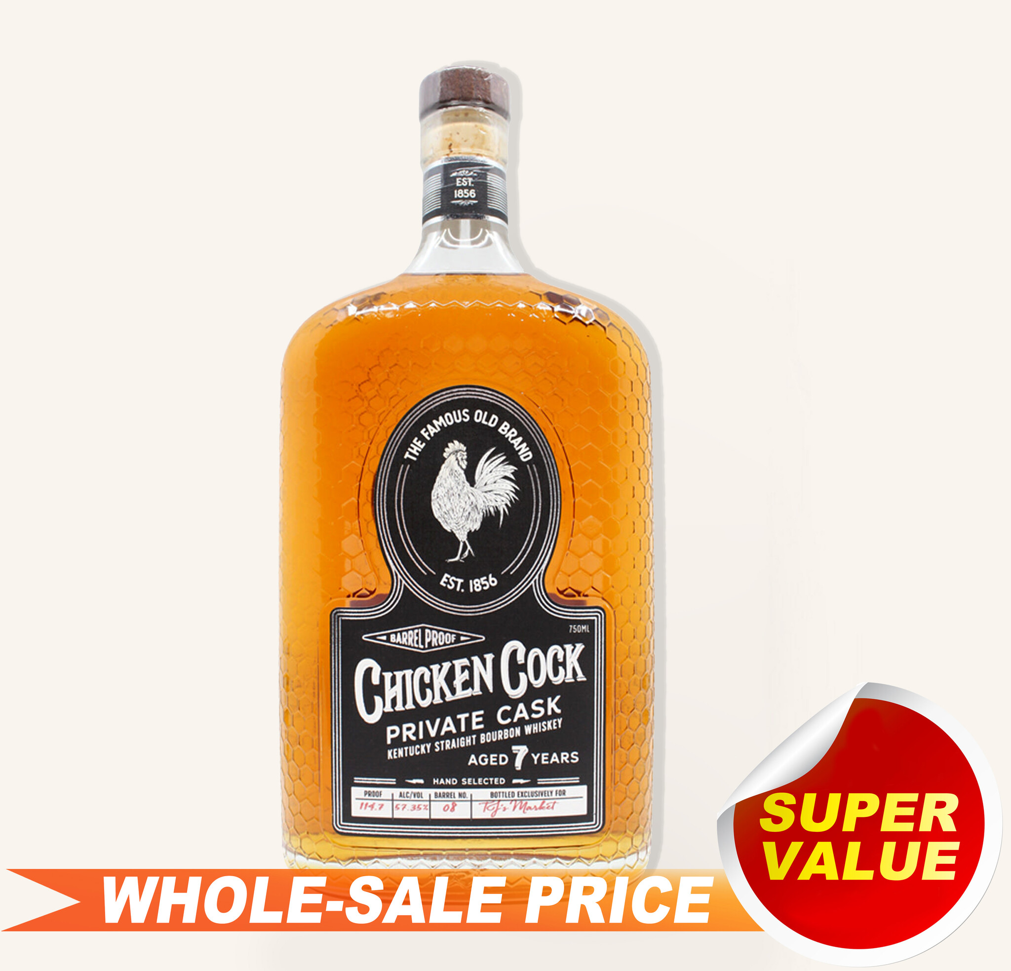 Chicken Cock Private Cask 7 Year Kentucky Straight Whiskey $72 - Uncle ...