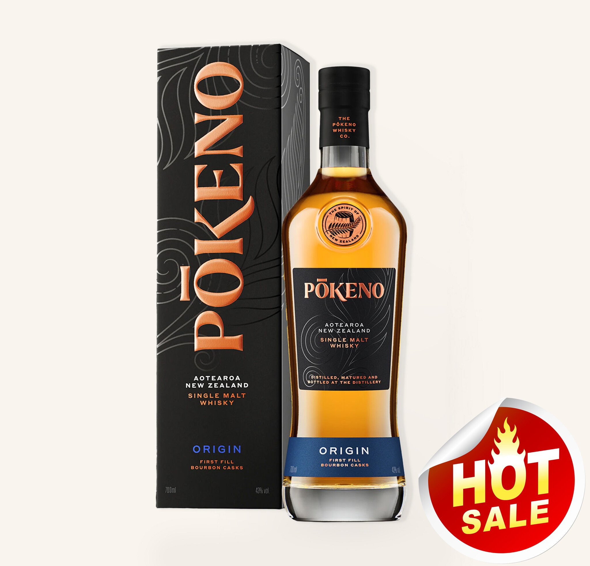 Pokeno Origin New Zealand Single Malt Whisky 700ml $49 - Uncle Fossil Wine&Spirits