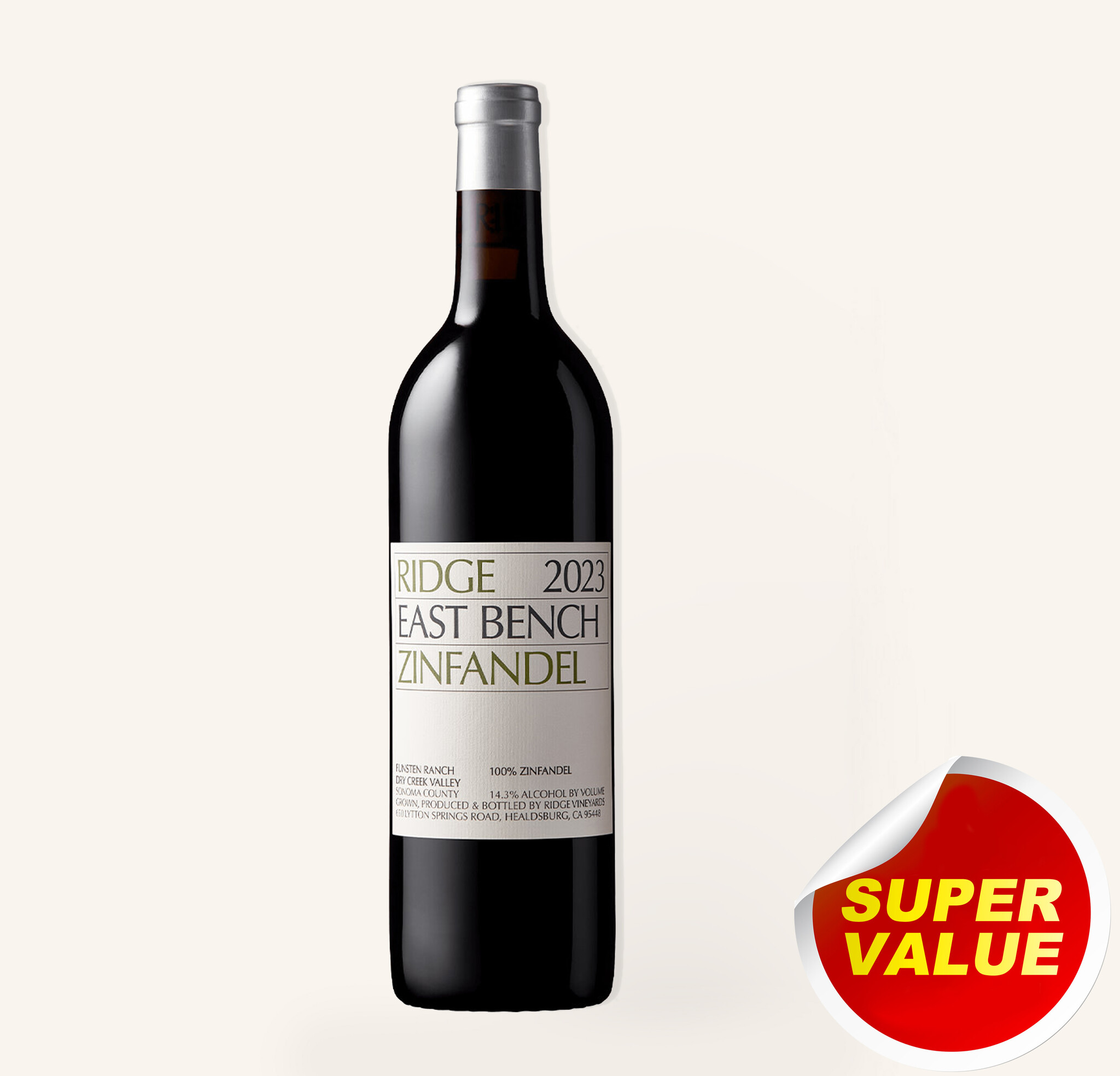 Ridge East Bench Zinfandel 2023 750ml $33 - Uncle Fossil Wine&Spirits