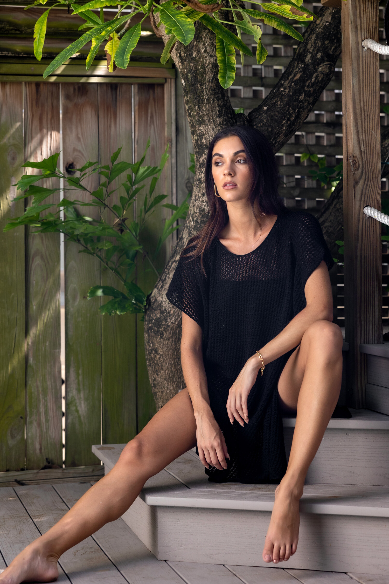 Bella Mesh Tunic Top | Made in the USA | The Green Pineapple - The ...
