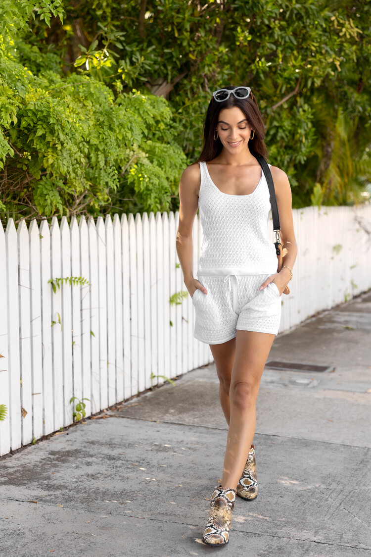 Tonya Pointelle Knit Shorts | USA Made | The Green Pineapple - The ...