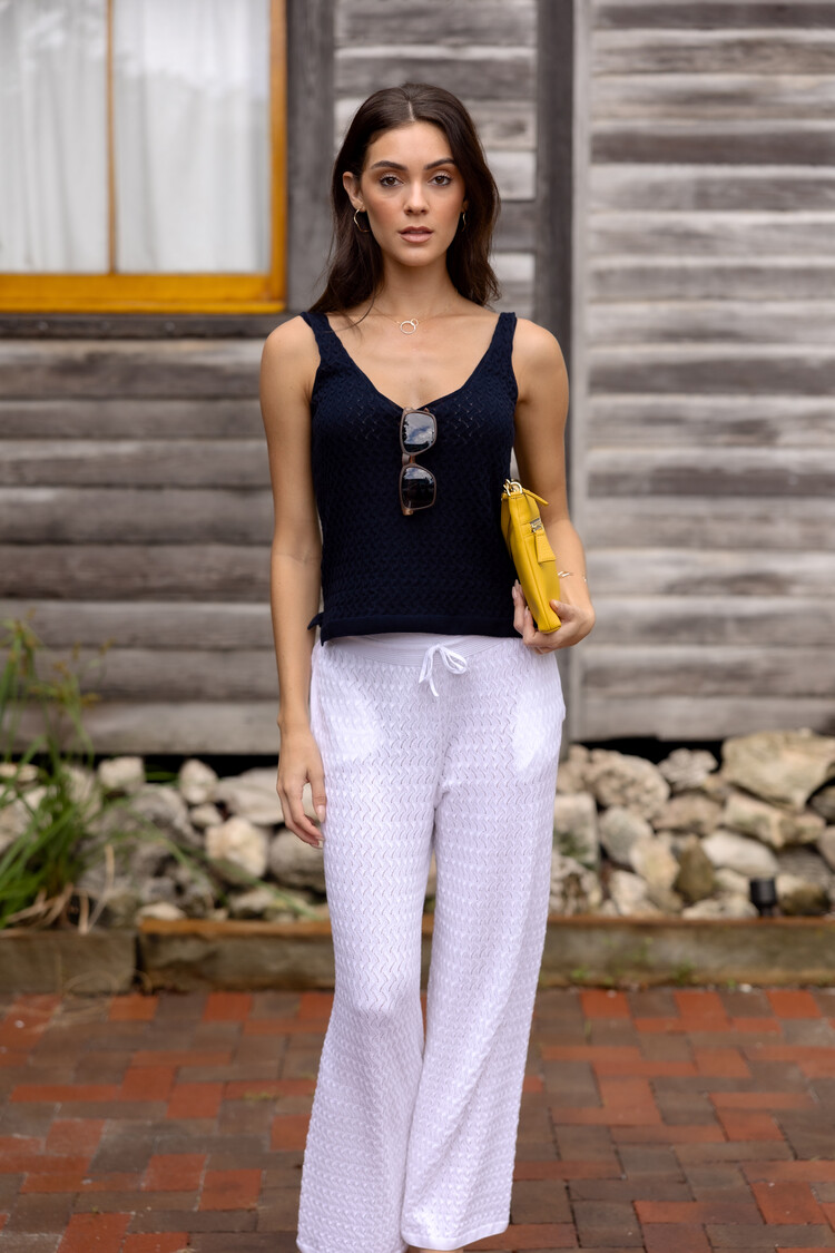 Tonya Pointelle Gaucho Pants | Cotton | The Green Pineapple - The Green ...