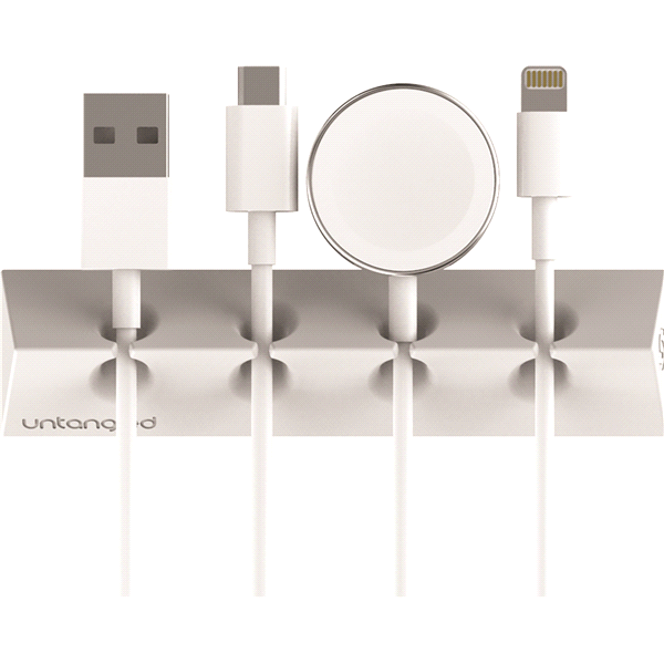 PRISM 4-CORD ORGANIZER WITH STICKER - GRAY - 12th Man Technology