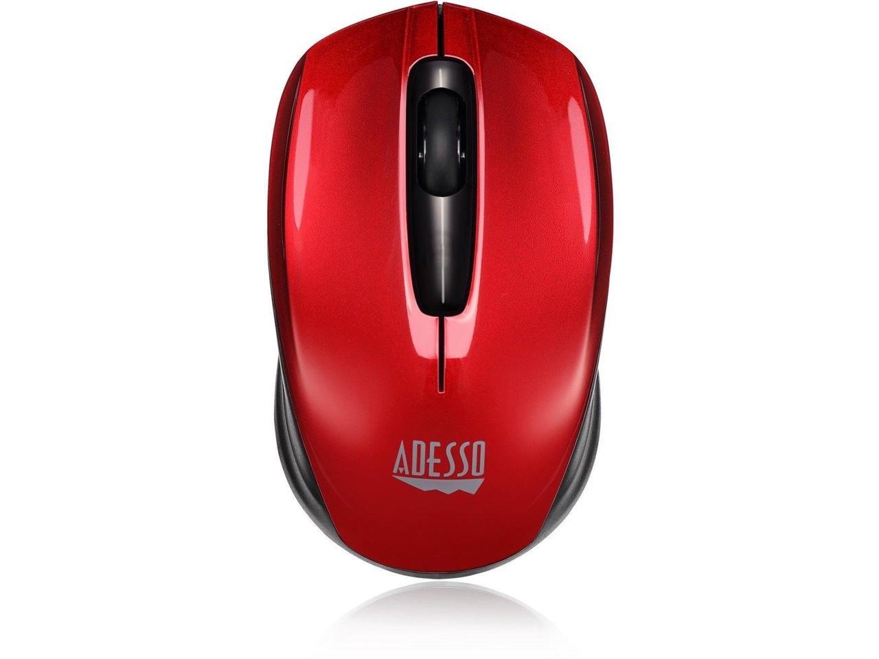 ADESSO 2.4GHZ WIRELESS MINI OPTICAL MOUSE RED - 12th Man Technology