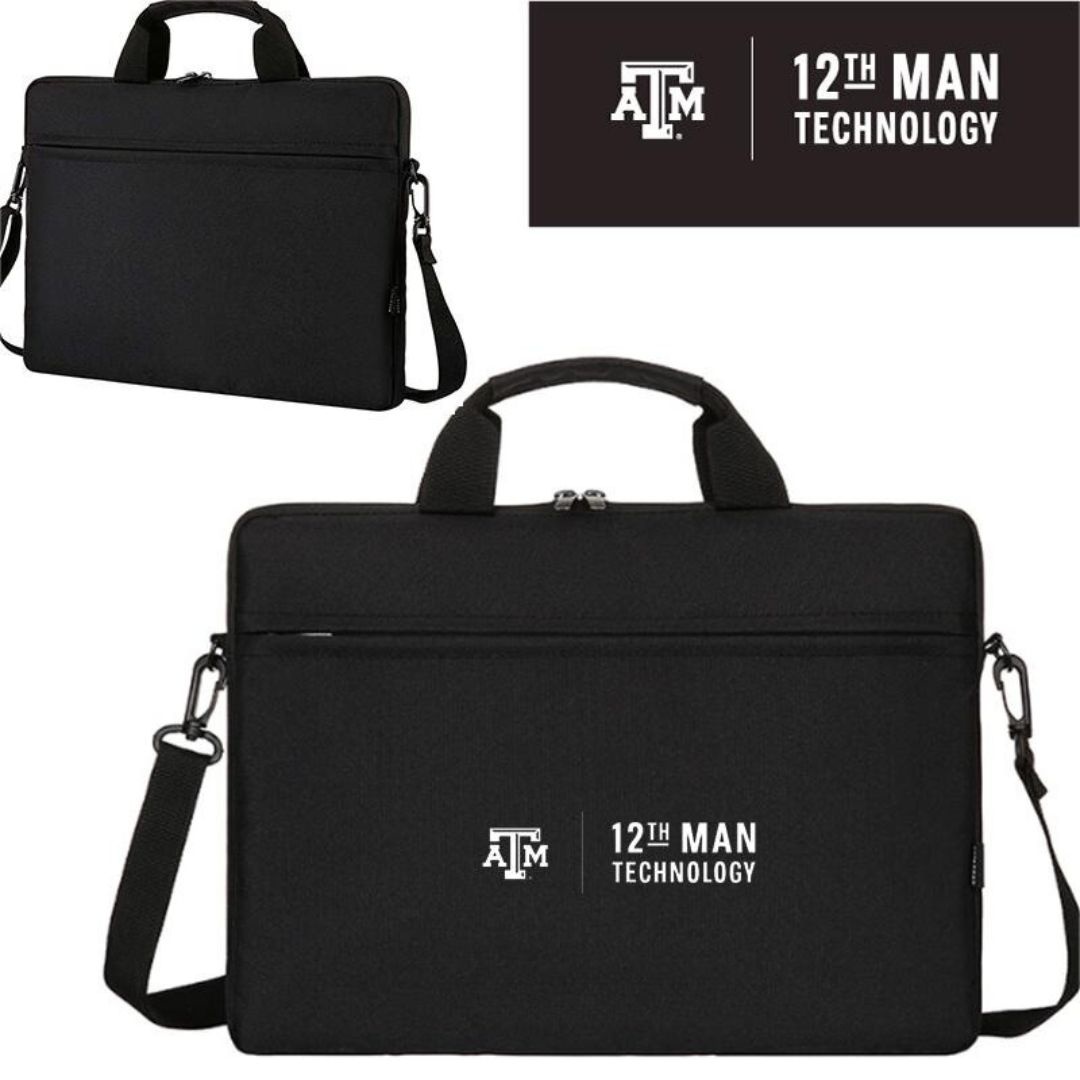 EXCLUSIVE 12TH MAN TECHNOLOGY ATM LAPTOP SLEEVE WITH ZIPPER STORAGE AND SHOULDER STRAP - 12th ...