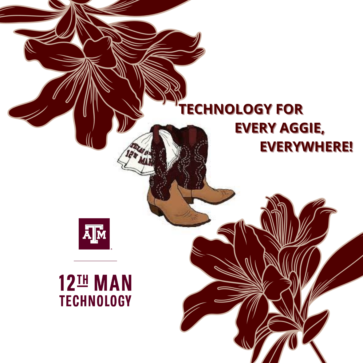 12TH MAN TECHNOLOGY EXCLUSIVE STICKER - GAME DAY BOOTS AND RALLY TOWEL - 12th Man Technology