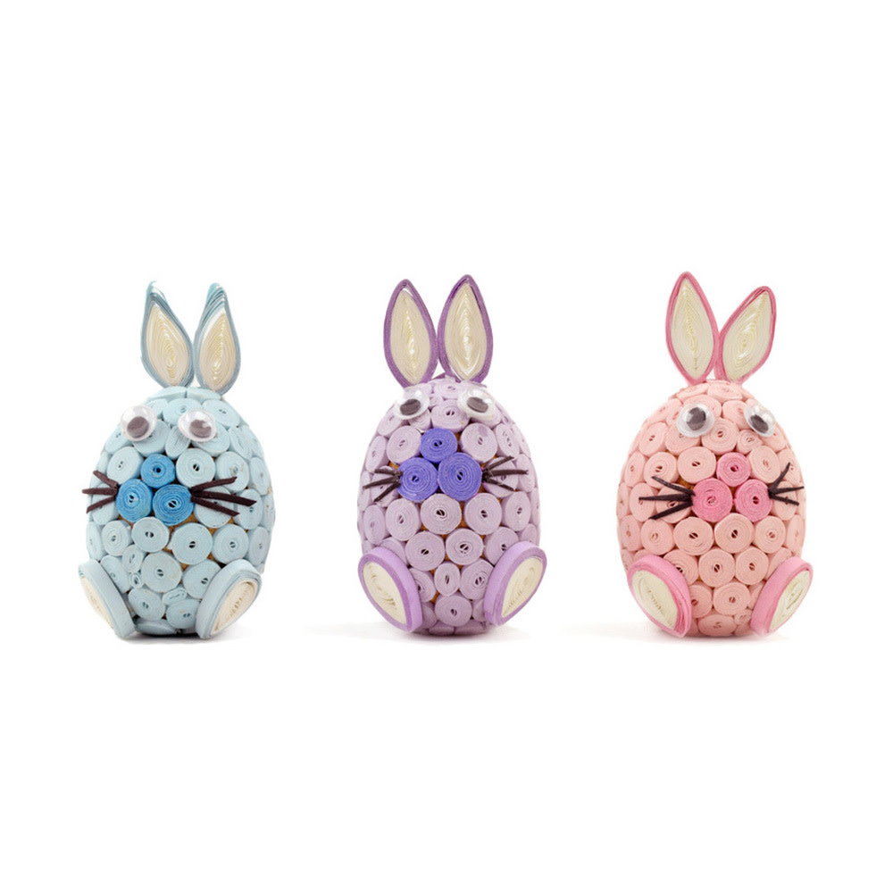 Quilled Pastel Bunny - Global Gifts