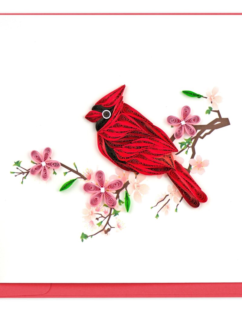 Cardinal Quilled Card - Global Gifts