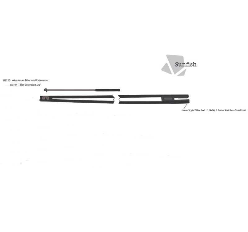 Laser Performance Sunfish Tiller Aluminum with 36in Extension - Fogh ...