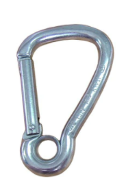 Carabiner w Ferrule 120mm Stainless - Fogh Marine Store | Sail Kayak SUP