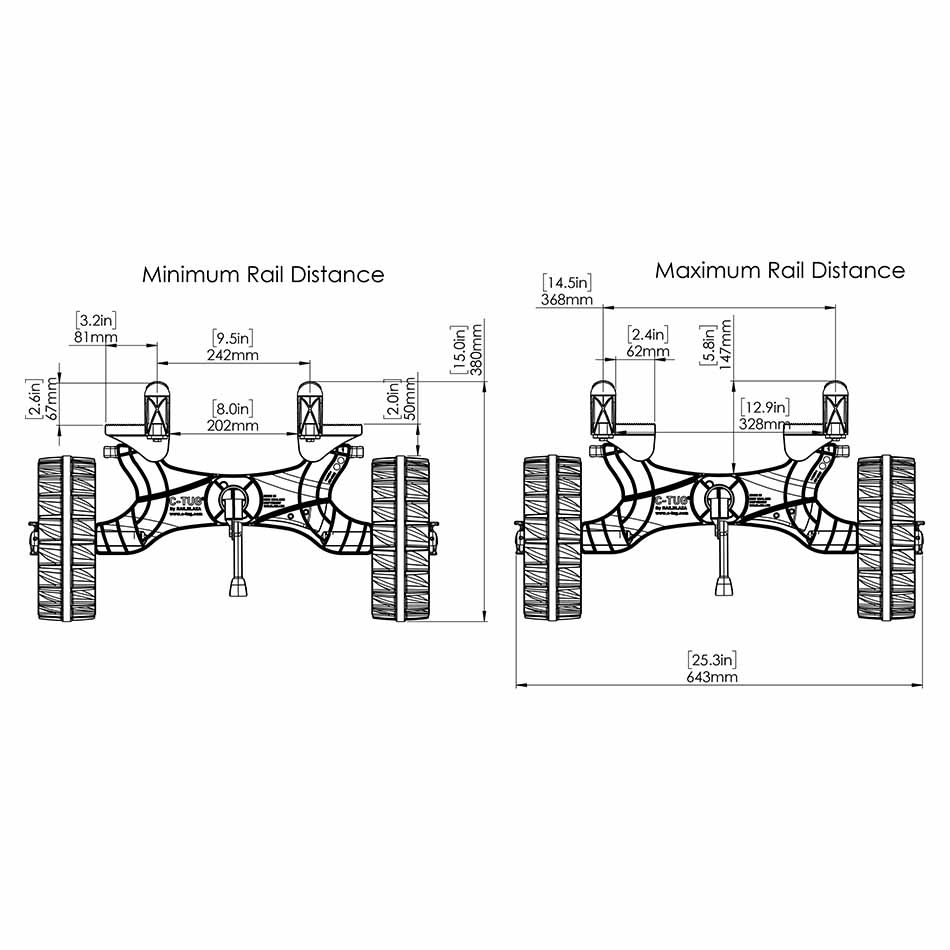 C-Tug R Cart Conversion Kit - Fogh Marine Store | Sail Kayak SUP