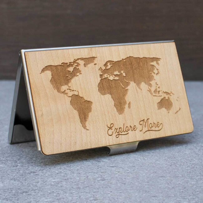 World Map Card Case - Carbon Environmental Boutique