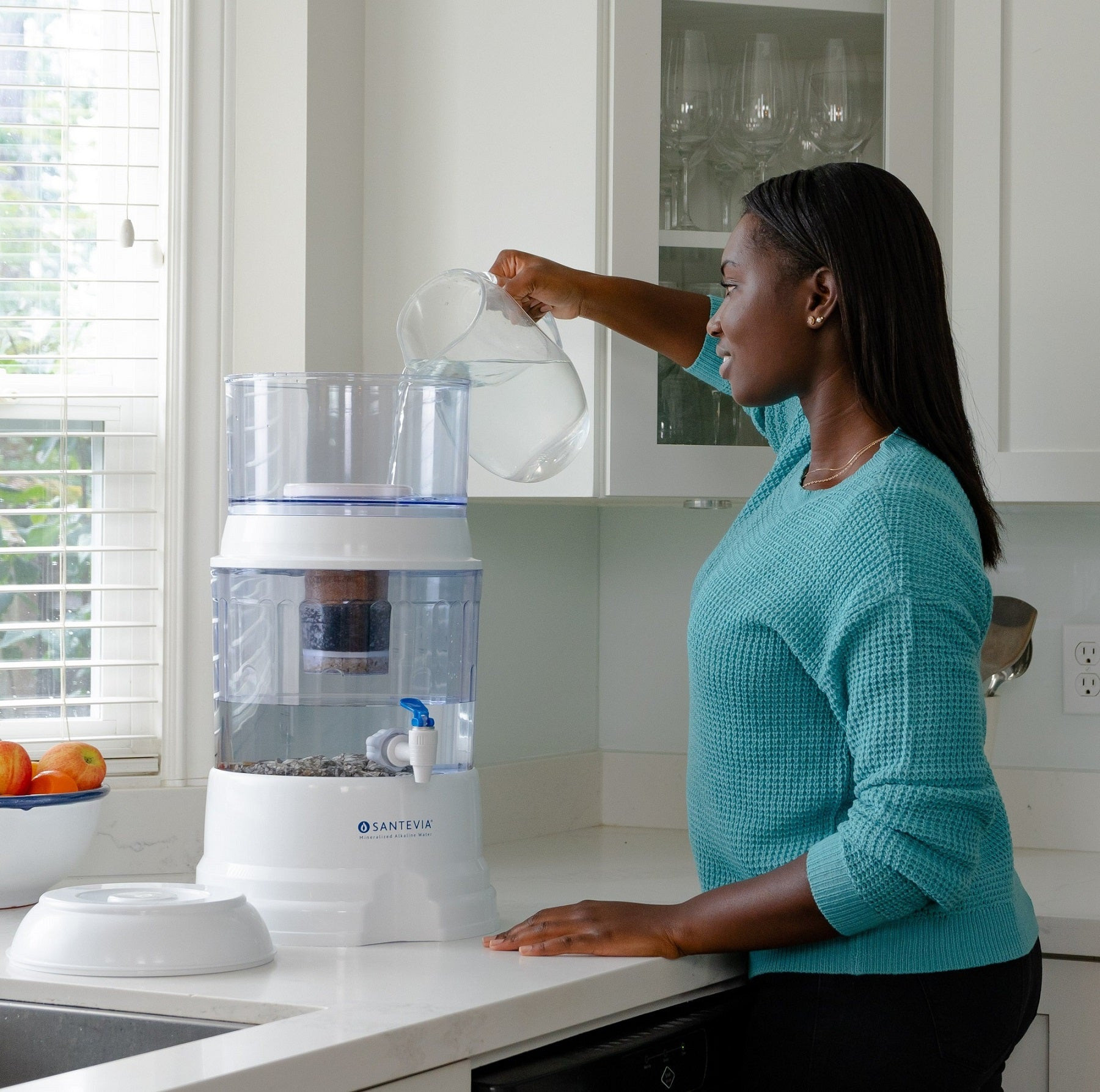 Countertop Gravity Water System with Flouride Filter - Carbon Boutique