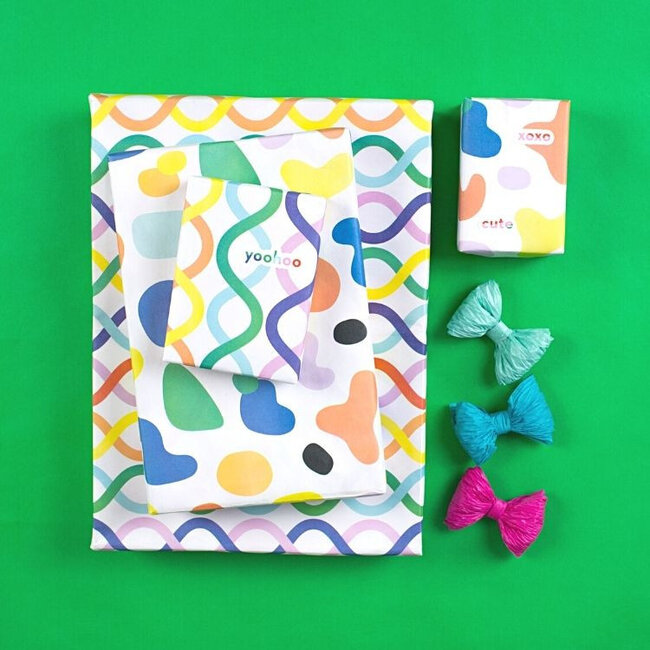 Everyday Eco Wrapping Paper - Blobs + Spirals - Carbon Boutique