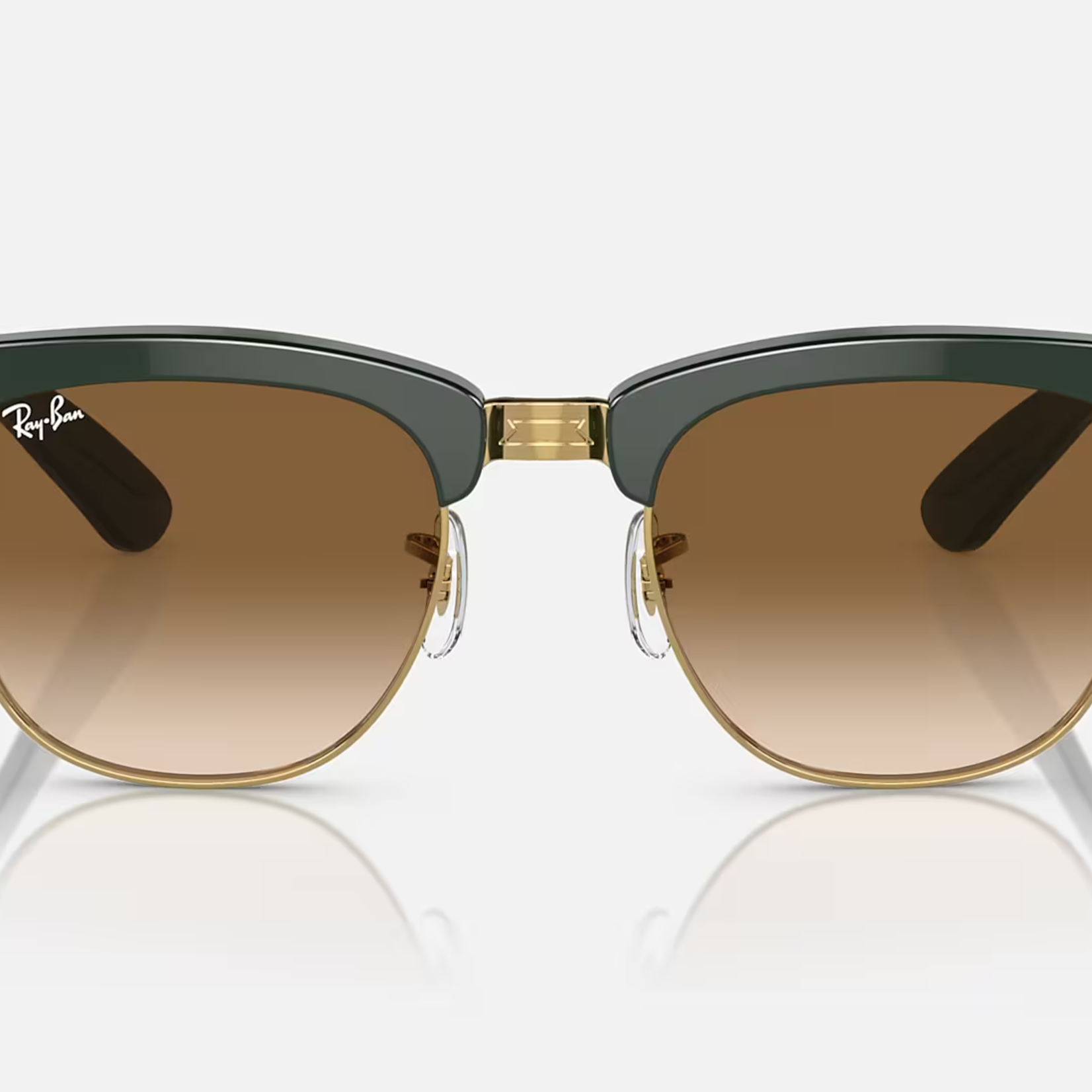 Mega Clubmaster Green on Arista Gold/Clr. Grad. Brn. - Game-Set-Match, Inc.