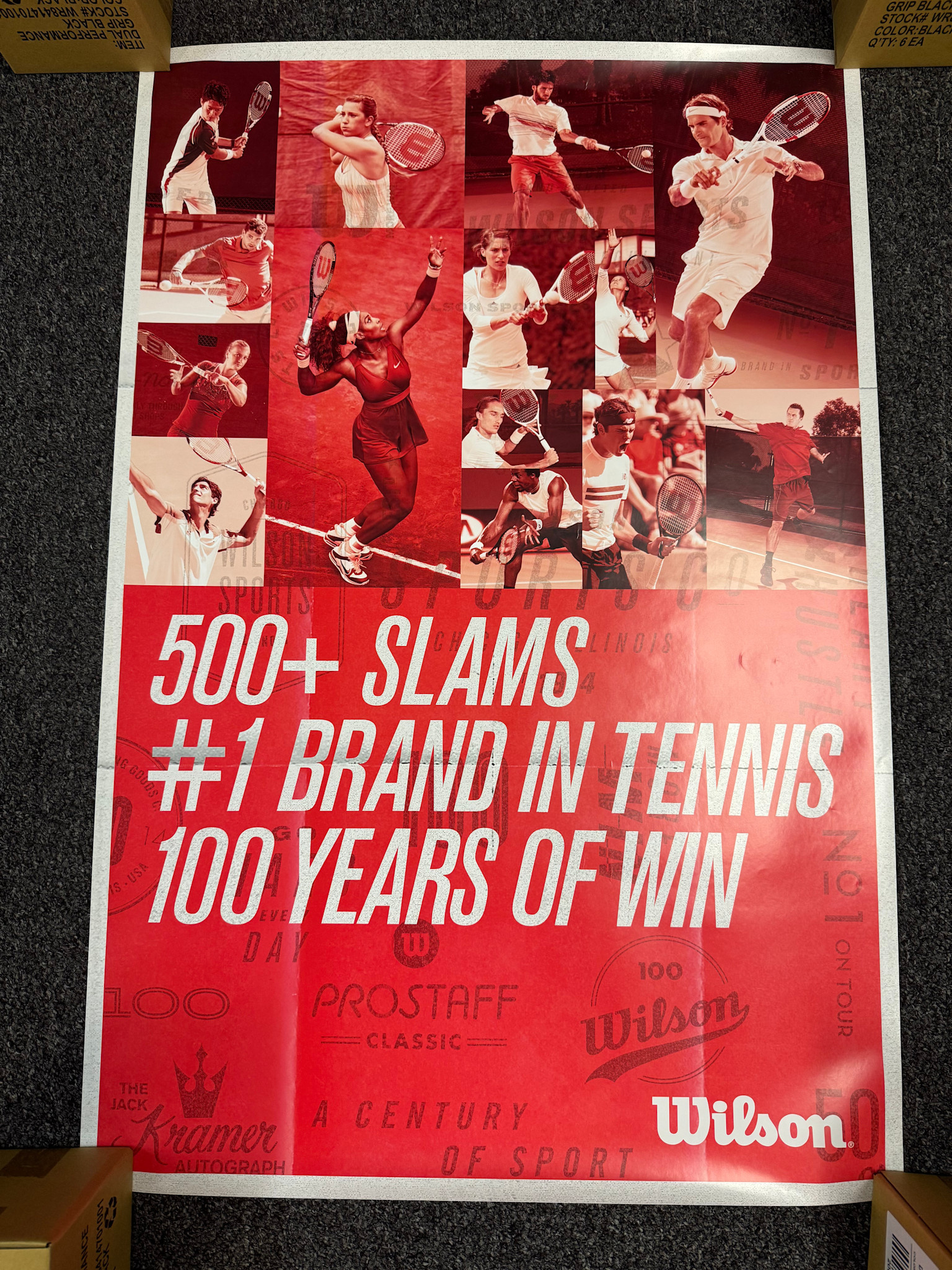Wilson 100 Years Poster 24" x 36" - Game-Set-Match, Inc.