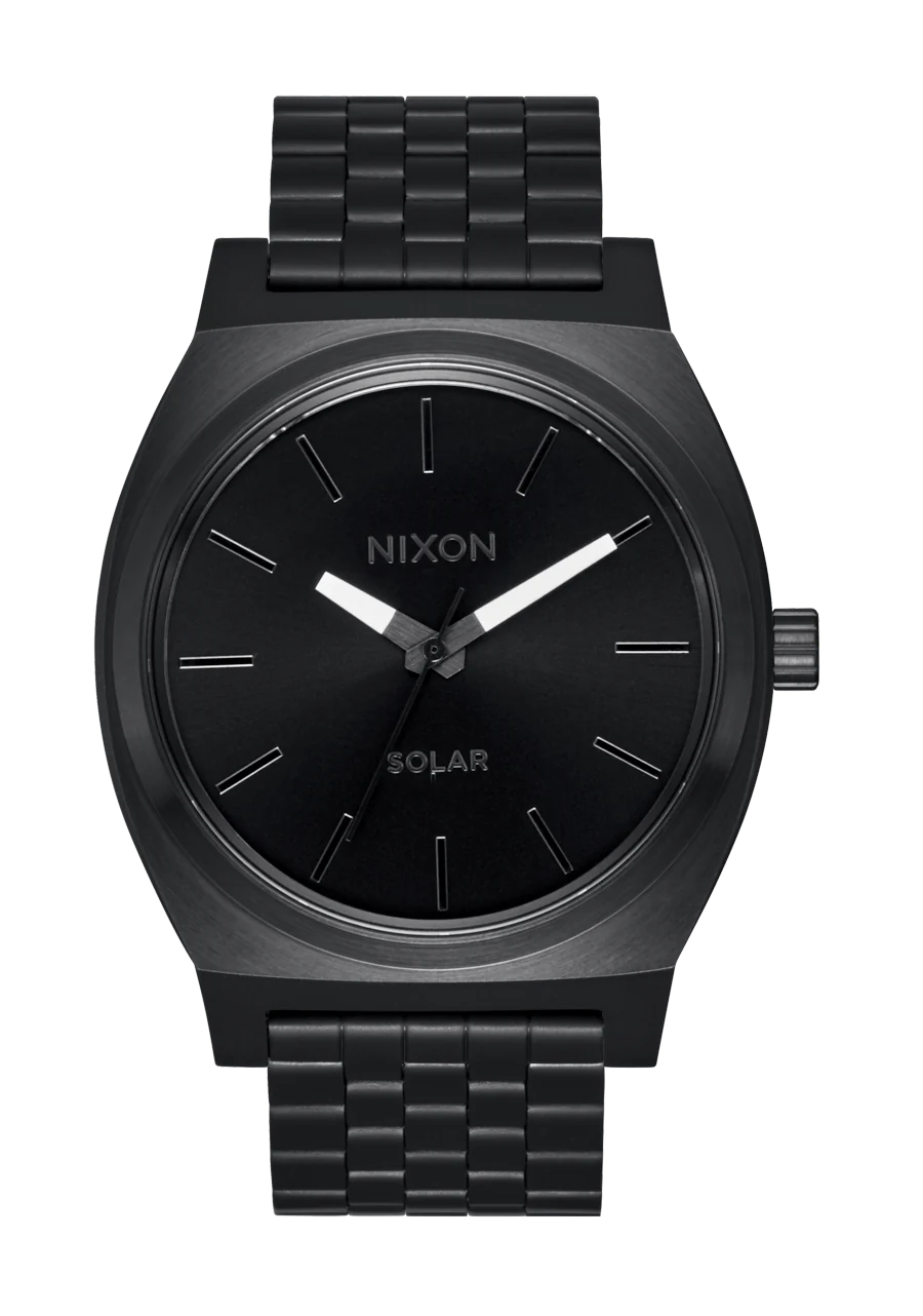 Nixon Time Teller Solar | All Black/White - The Drop Rideshop