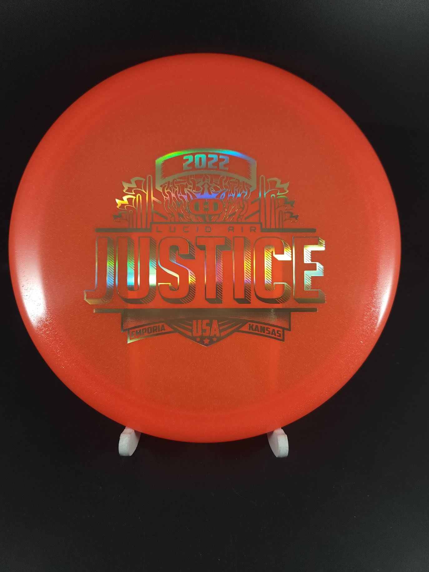 Dynamic Discs Lucid Air Justice Pro Worlds Fundraiser - Rock On Wheels