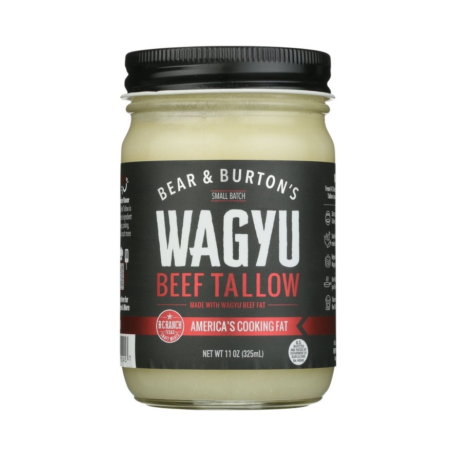 Bear & Burton's Beef Tallow, Wagyu, 10 oz Jar - - Outdoor Home Store
