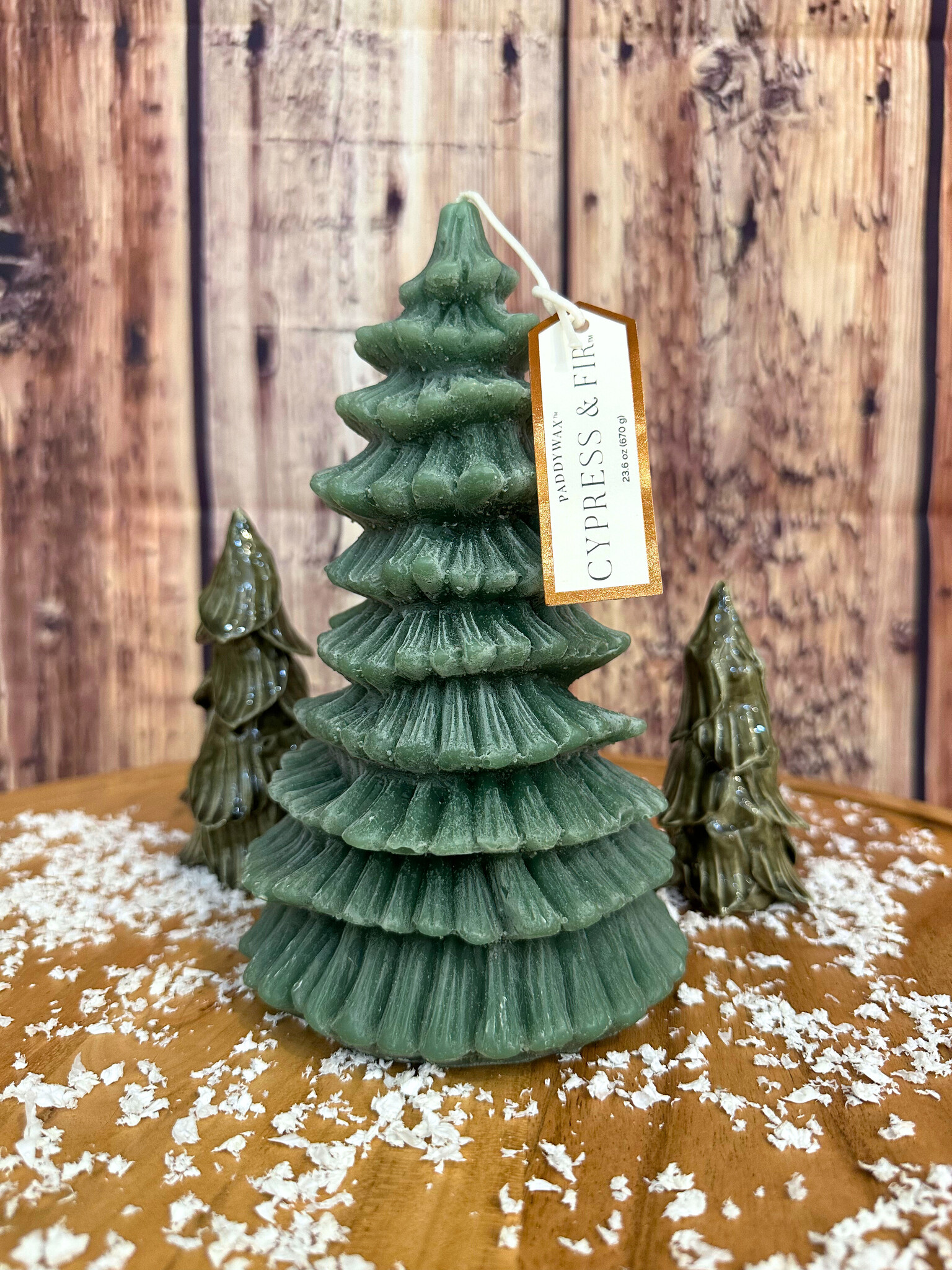 Tall Holiday Tree Totem Candle - Rochelle's Boutique