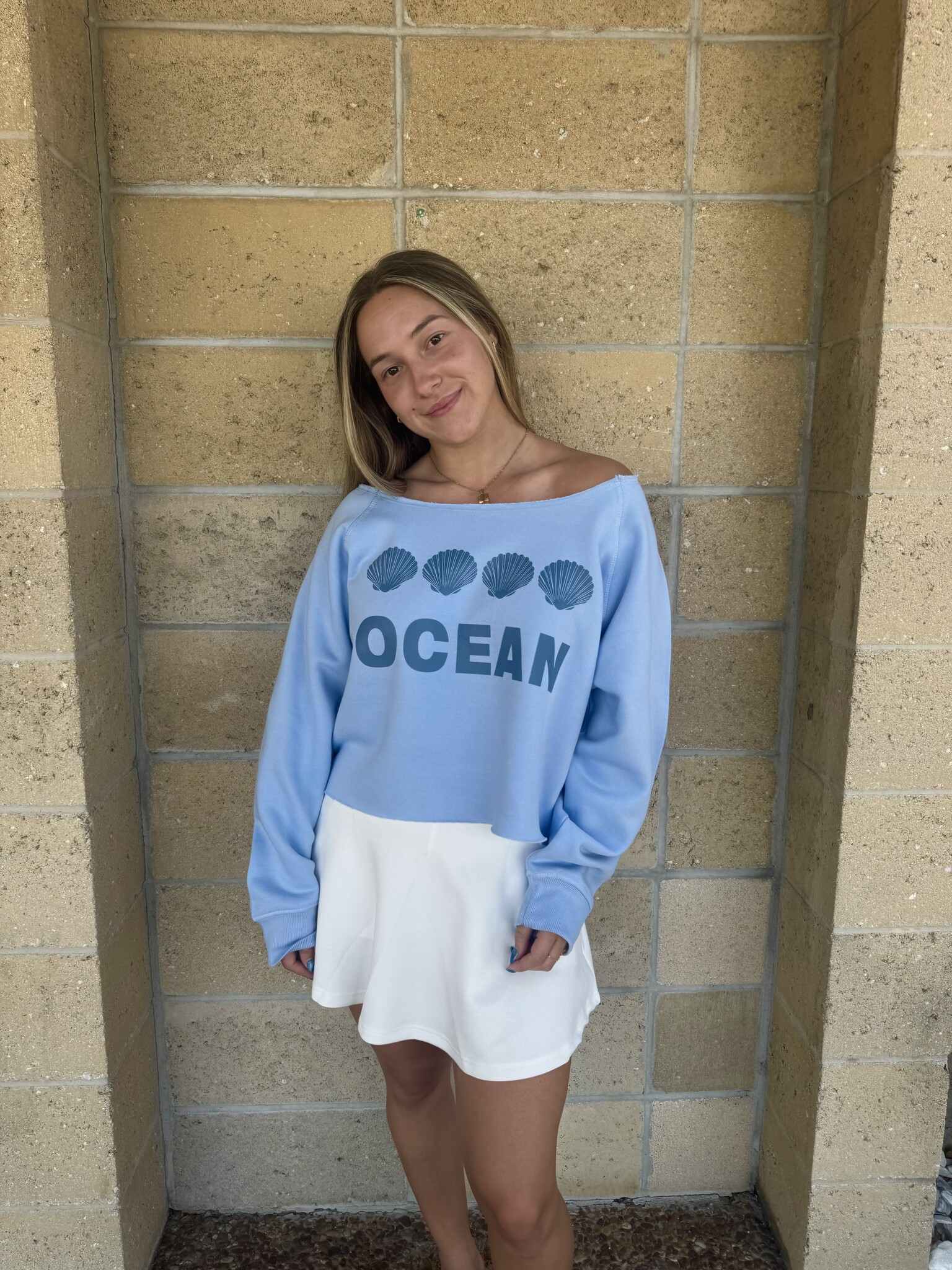 OTS Top-With Shells - Rochelle's Boutique