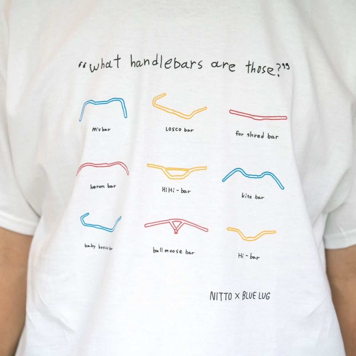 T-shirt Blue Lug Guidons Nitto Handlebar - Les Cycles C&L