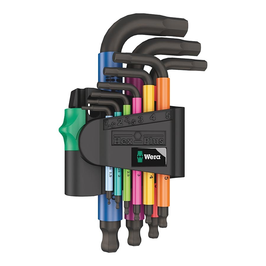 Cles Allen Wera, 950 SPKS Short, Hex Wrench, 9pcs Set, Short Arm Hex ...