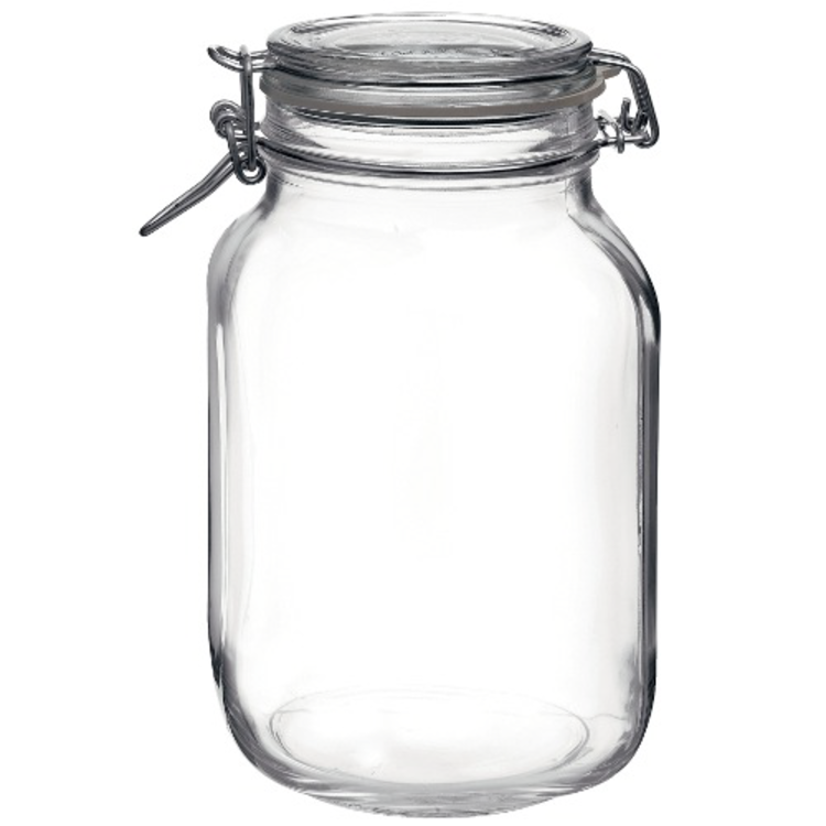 2 Liter Fido Glass Storage Jar Whisk
