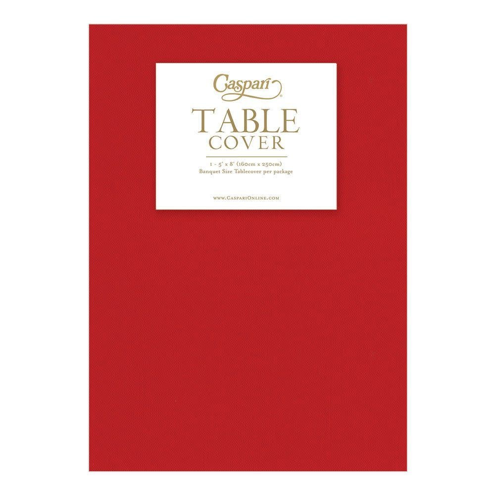 5x8' Red Paper Tablecloth - Whisk