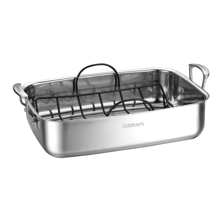 roasting pan, 15" w non stick rack - Whisk