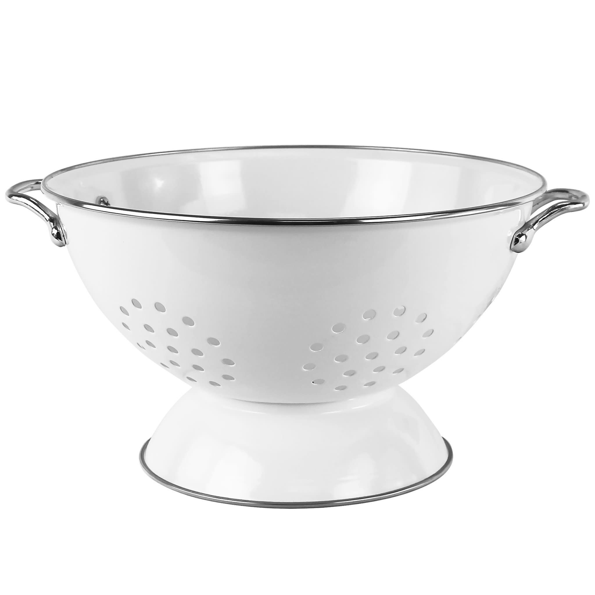 5 quart White Colander - Whisk