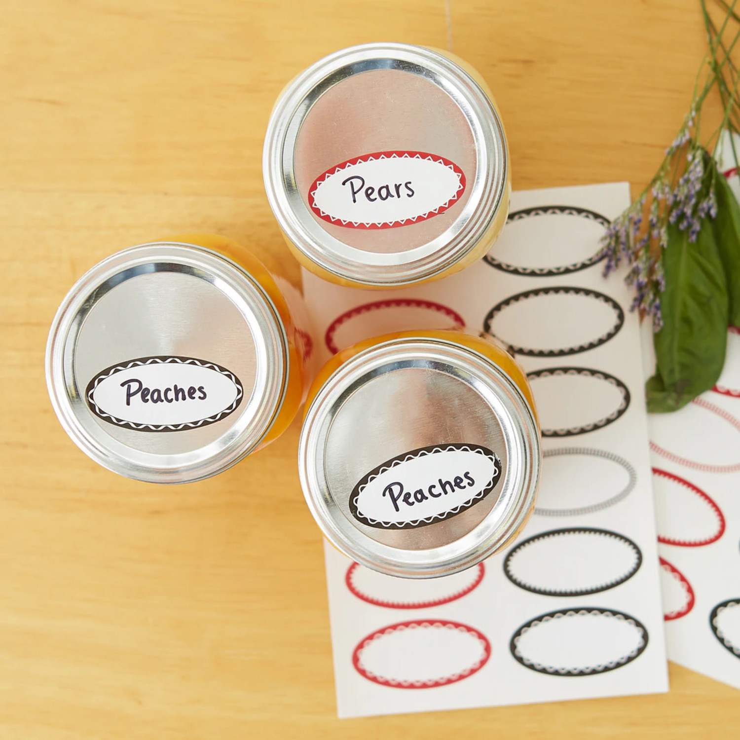 RSVP Small Oval Canning & Jelly Jar Labels - Whisk
