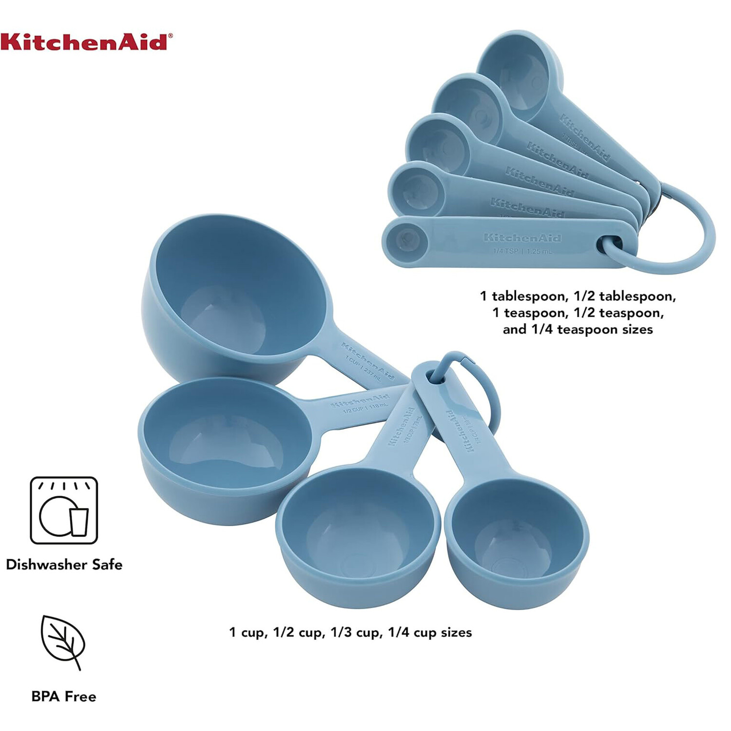 measuring cups & spoons, blue velvet - Whisk