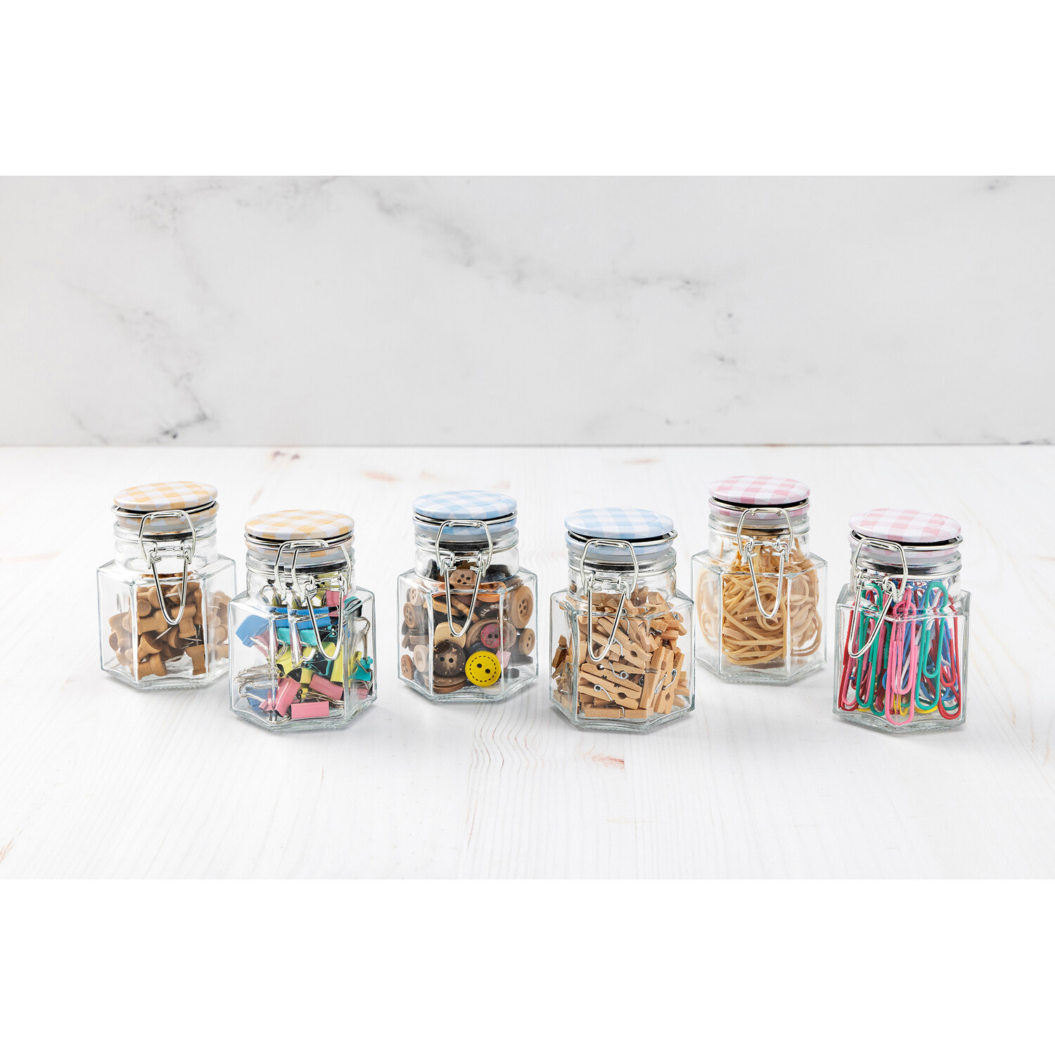 3.4oz gingham swing top jar - Whisk