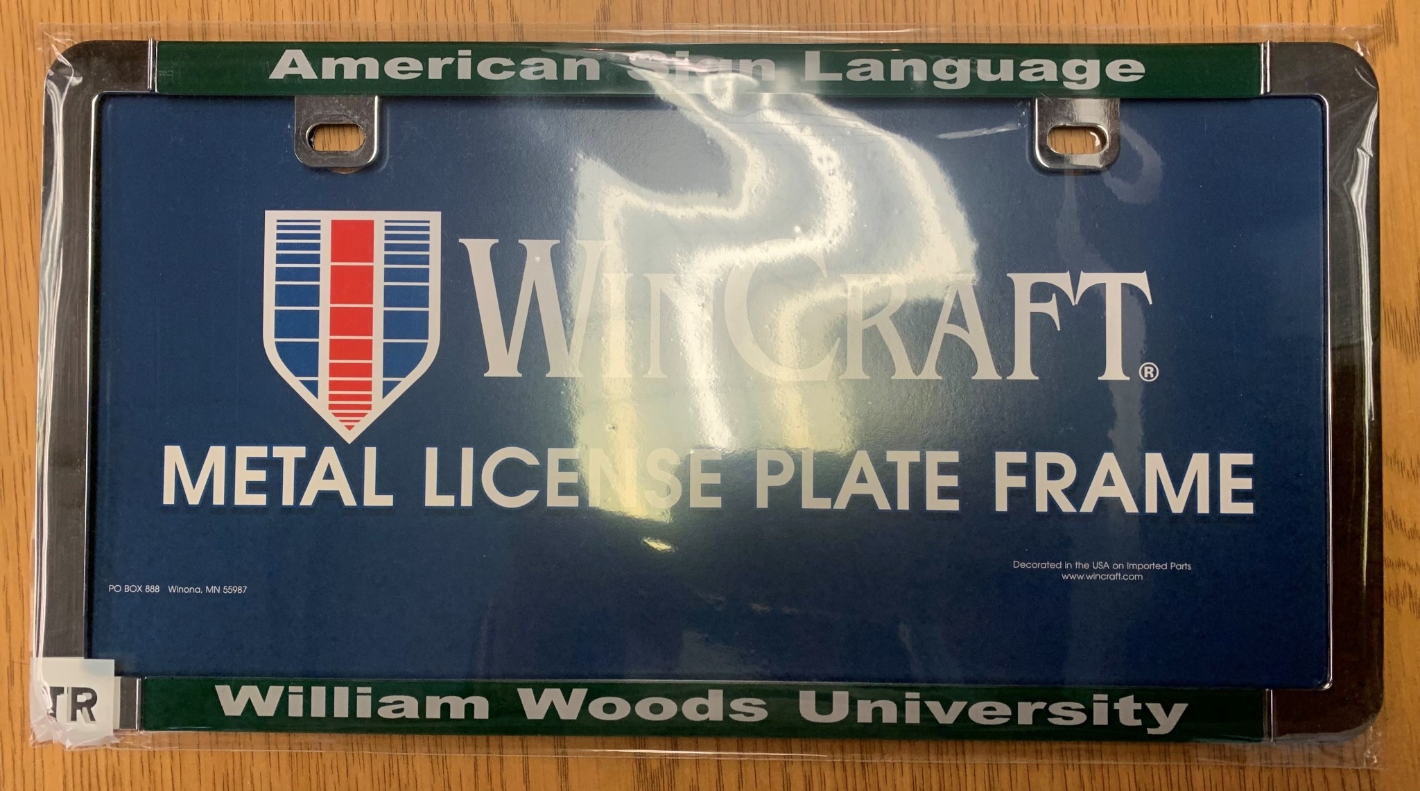 Wincraft WWU ASL License plate frame - William Woods University Logo Store